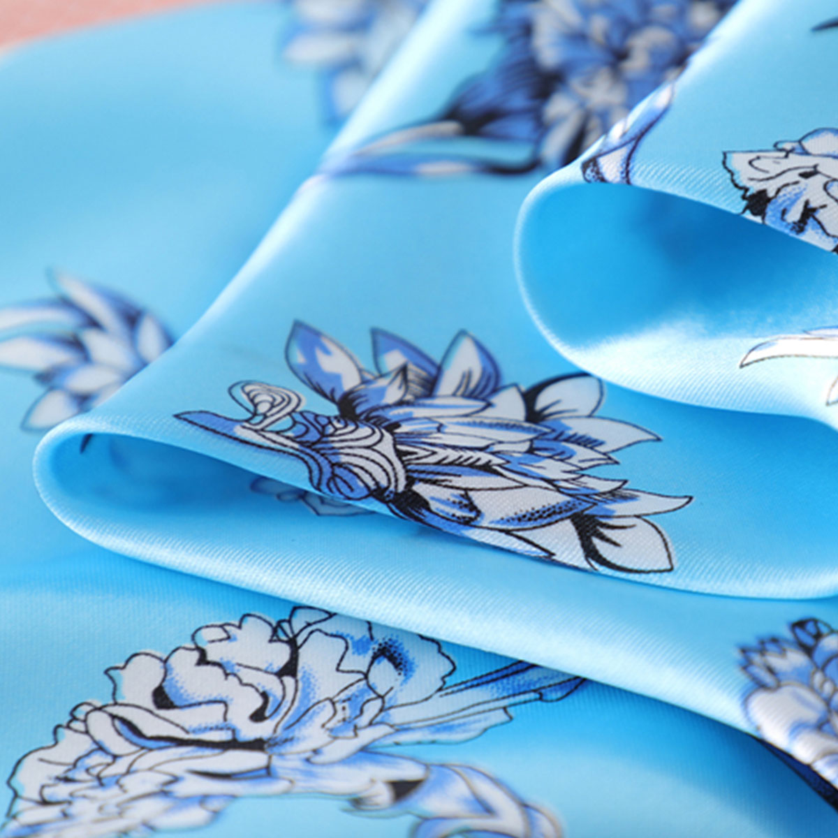 Cerulean Blue Floral Boho Scarf – Queen Boheme