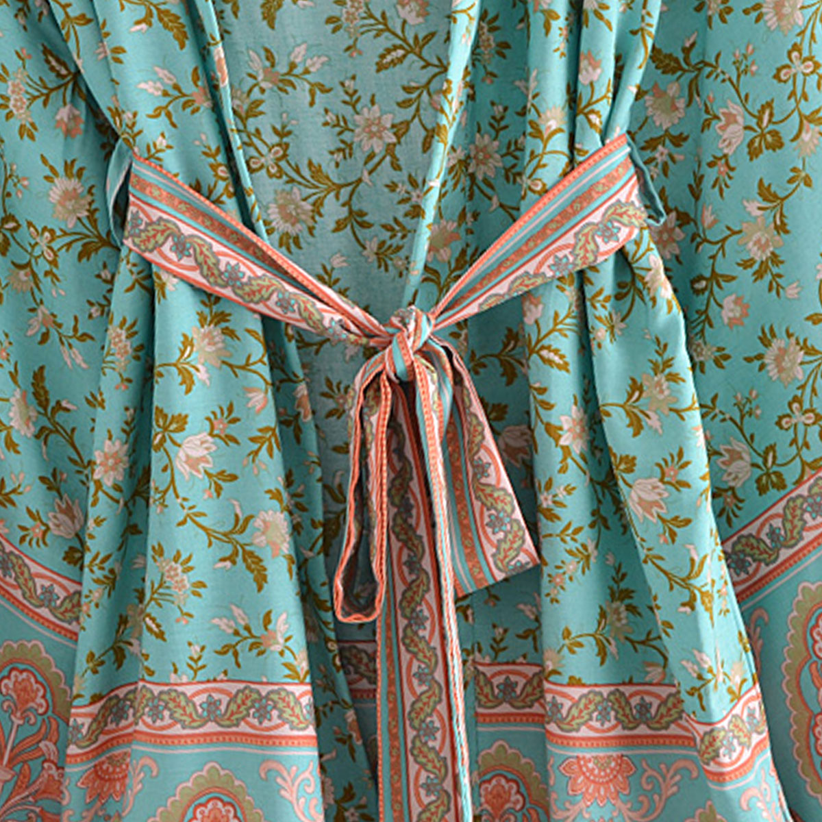 Senora Rose Boho Floral Print Short Robe – Queen Boheme