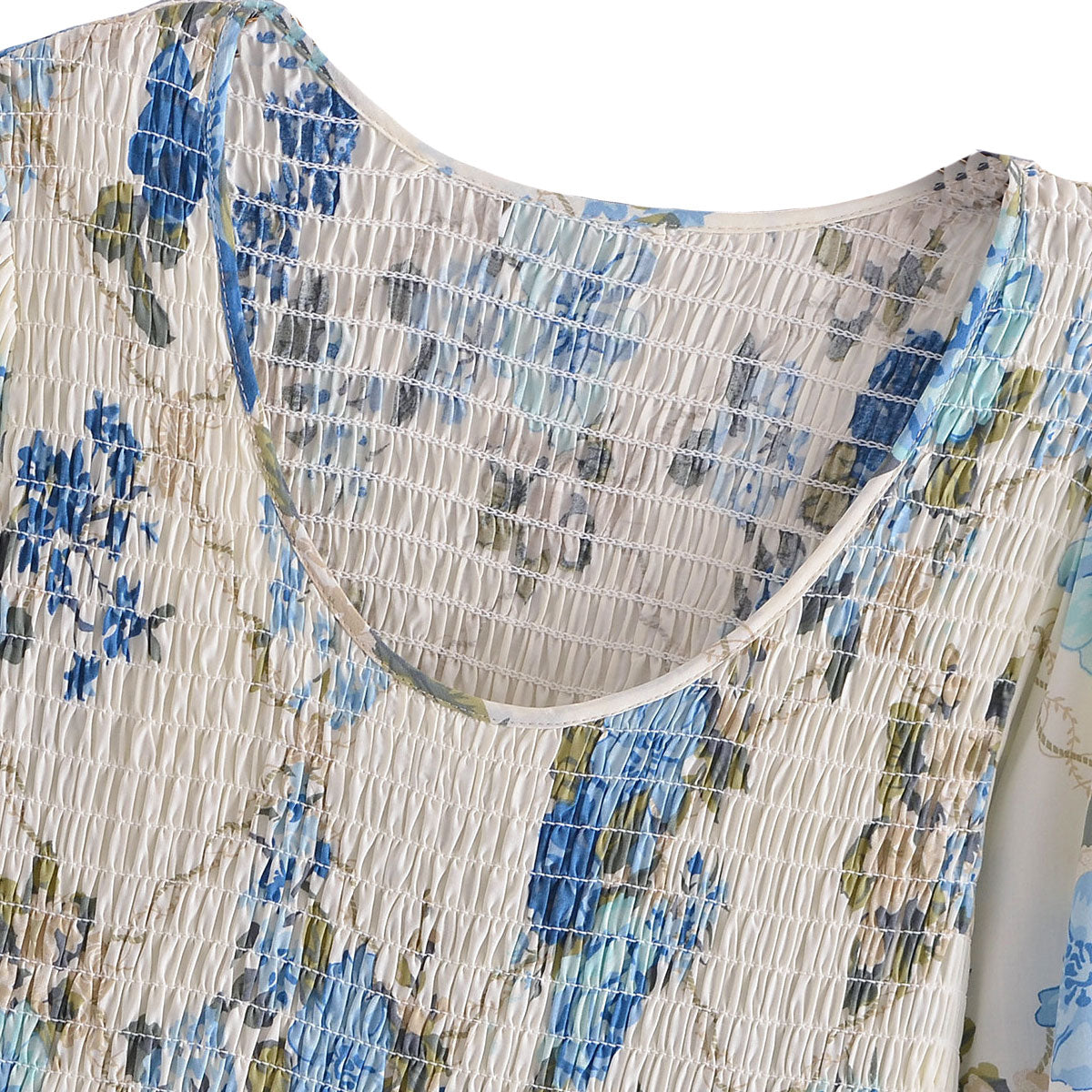 Wildflower Blue Boho Floral Print Long Sleeve Maxi Dress – Queen Boheme